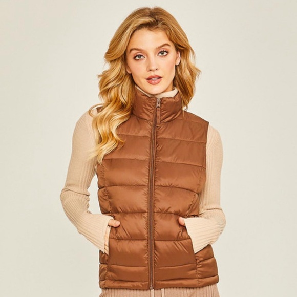 Jackets & Coats | Copper Colored Brown Bubble Vest | Poshmark